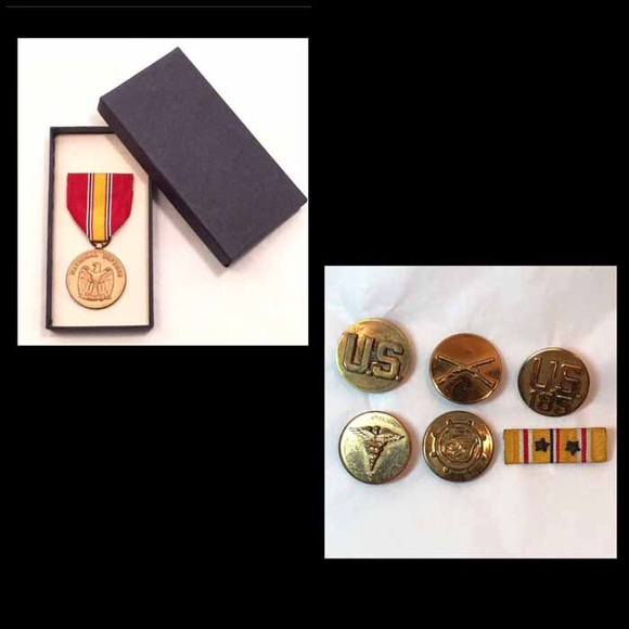 Vintage | Jewelry | Vintage Military Collar Pins And Medals | Poshmark